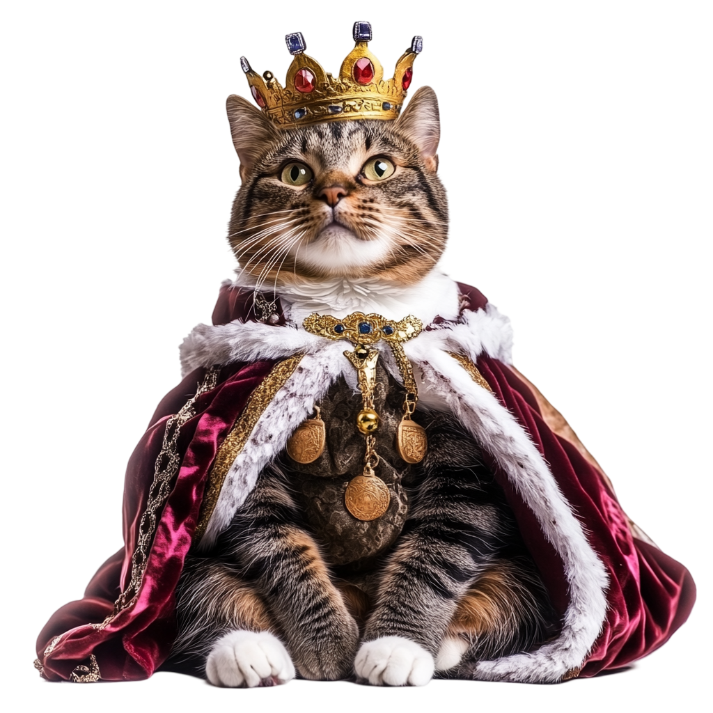 Free: Majestic Feline: The Cat King on a Regal Throne - nohat.cc
