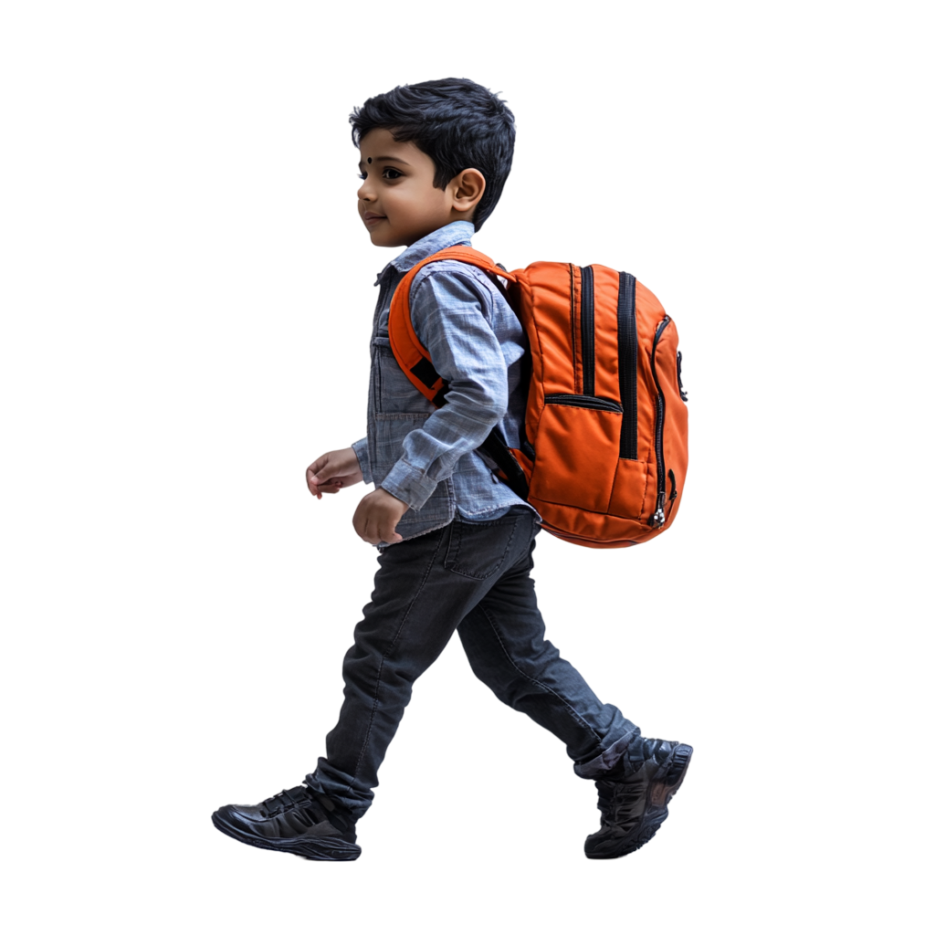 Free: Side Profile of an Indian Kid Heading to School - nohat.cc