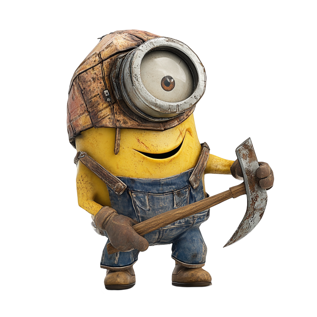 Free: minion swinging a pick-axe, 3d game asset, unreal engine, is ...