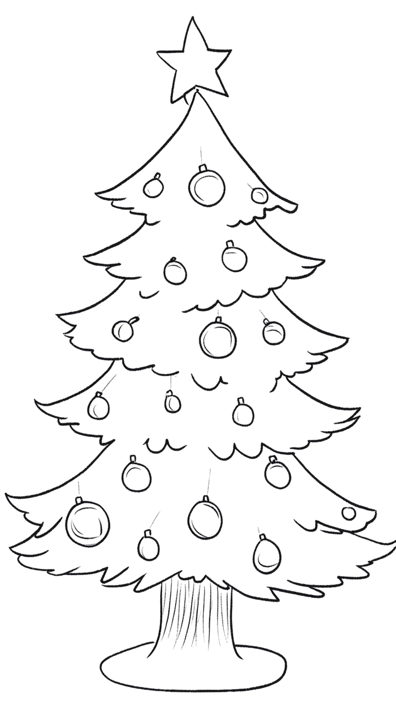 Free: Drawing Christmas tree Sketch, png image, isolated - nohat.cc