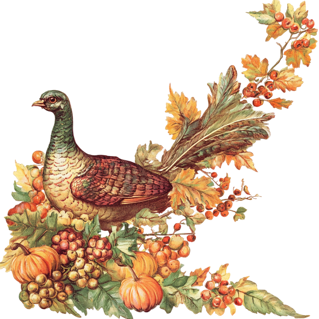 Free: Vintage Thanksgiving png clipart with white background - nohat.cc