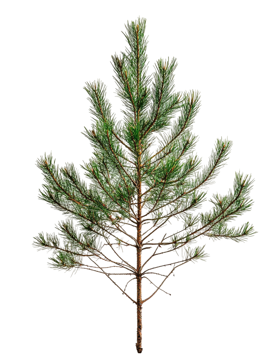 Free: A pine tree, white background, professional photography, cle ...