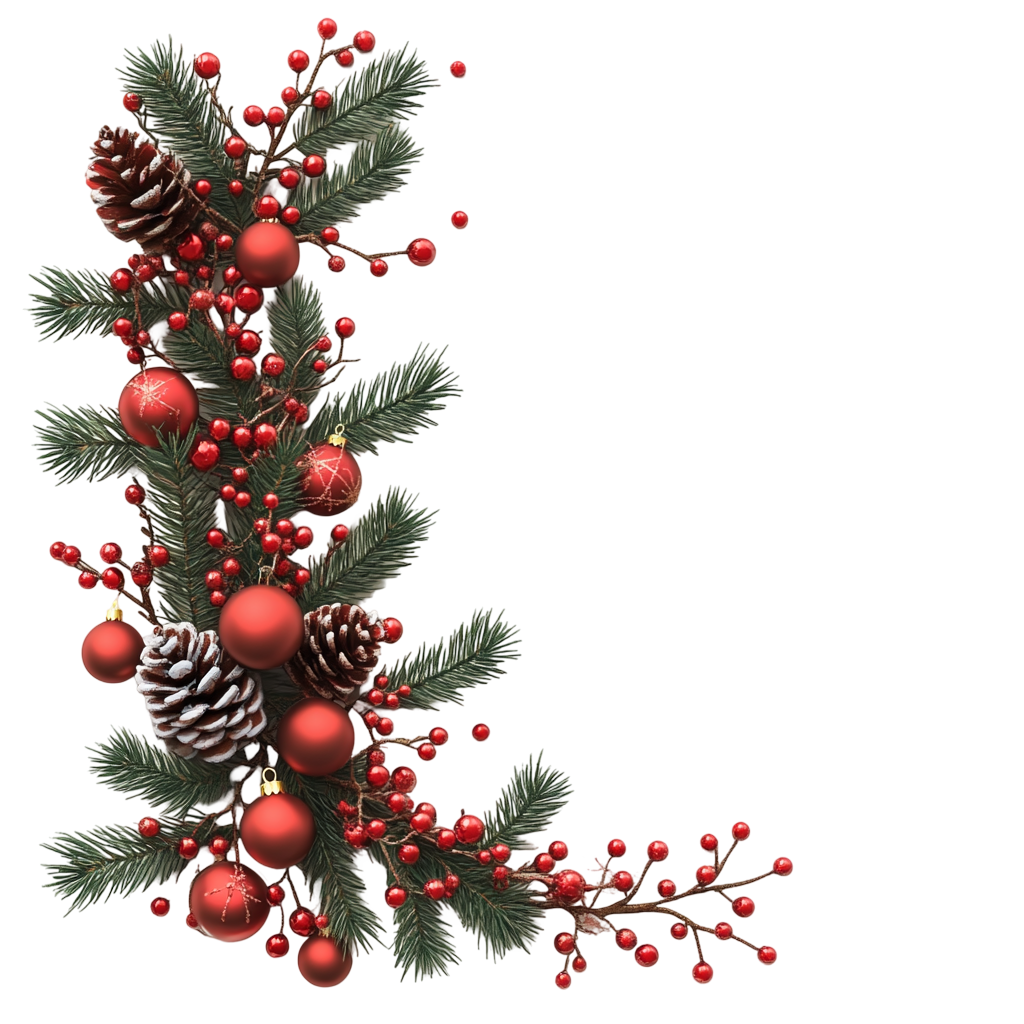 Free: Christmas corner page decor, photo-realistic --s 500 - nohat.cc