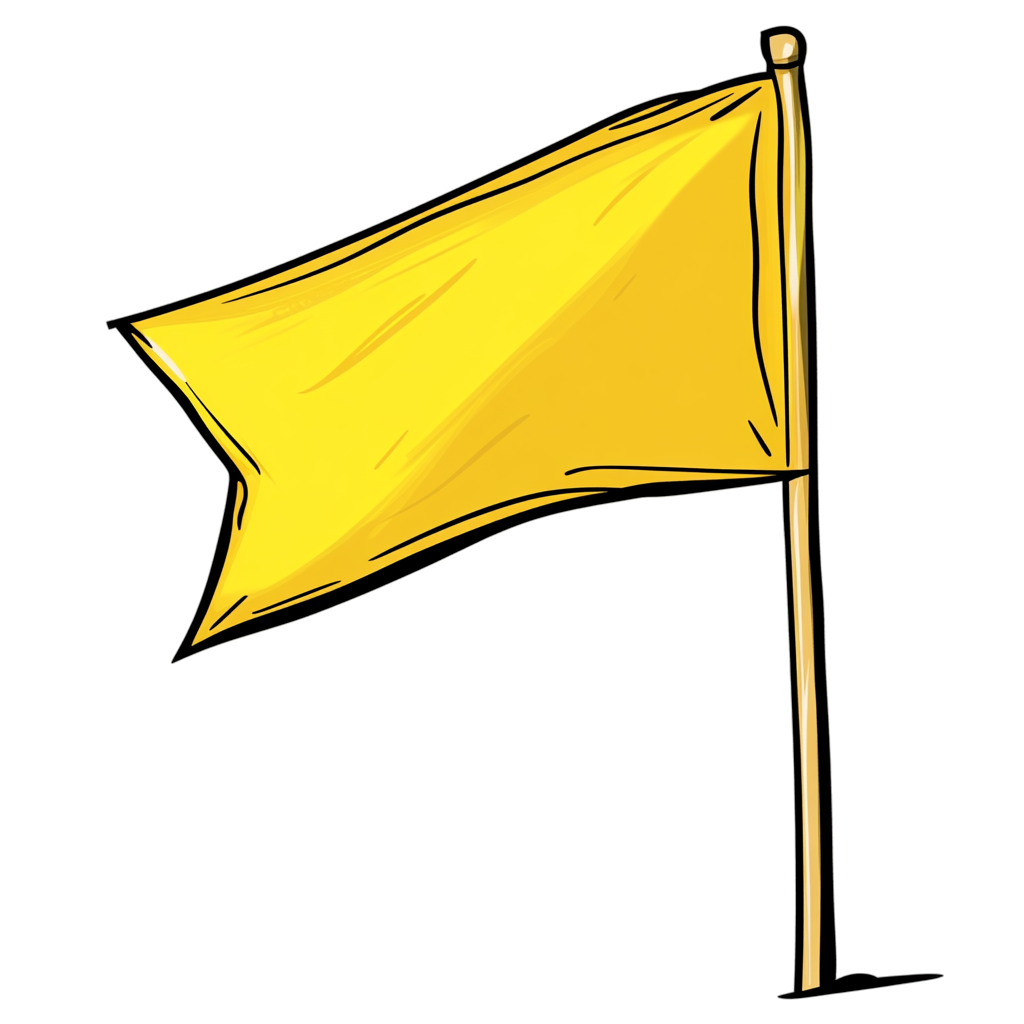 Free: Cheerful Yellow Triangle Flag on a Stick - nohat.cc