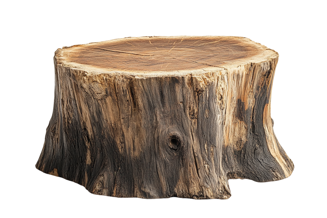Free: Isolated tree stump podium on a white background, showcasing ...