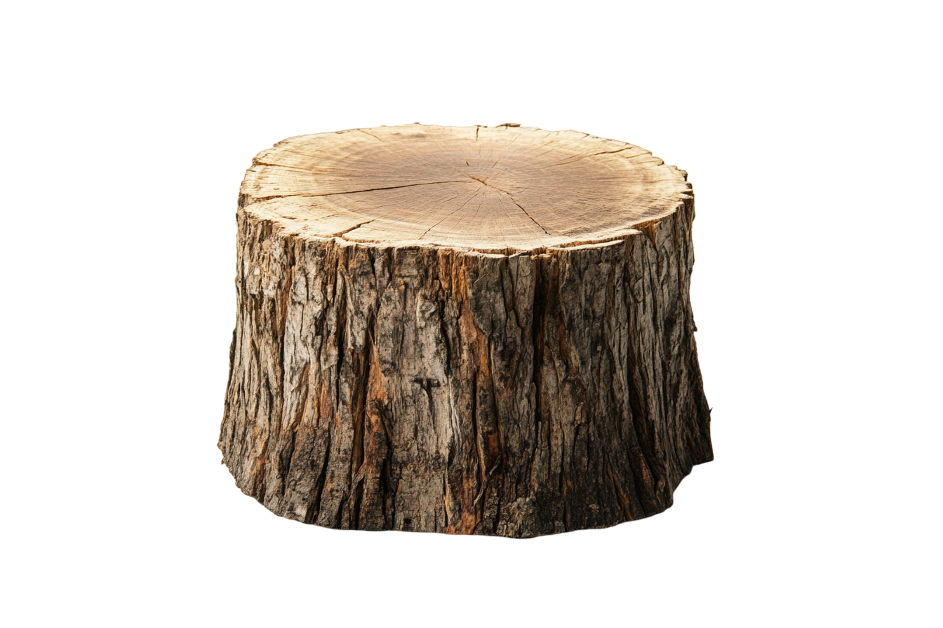 Free: Isolated tree stump podium on a white background, showcasing ...