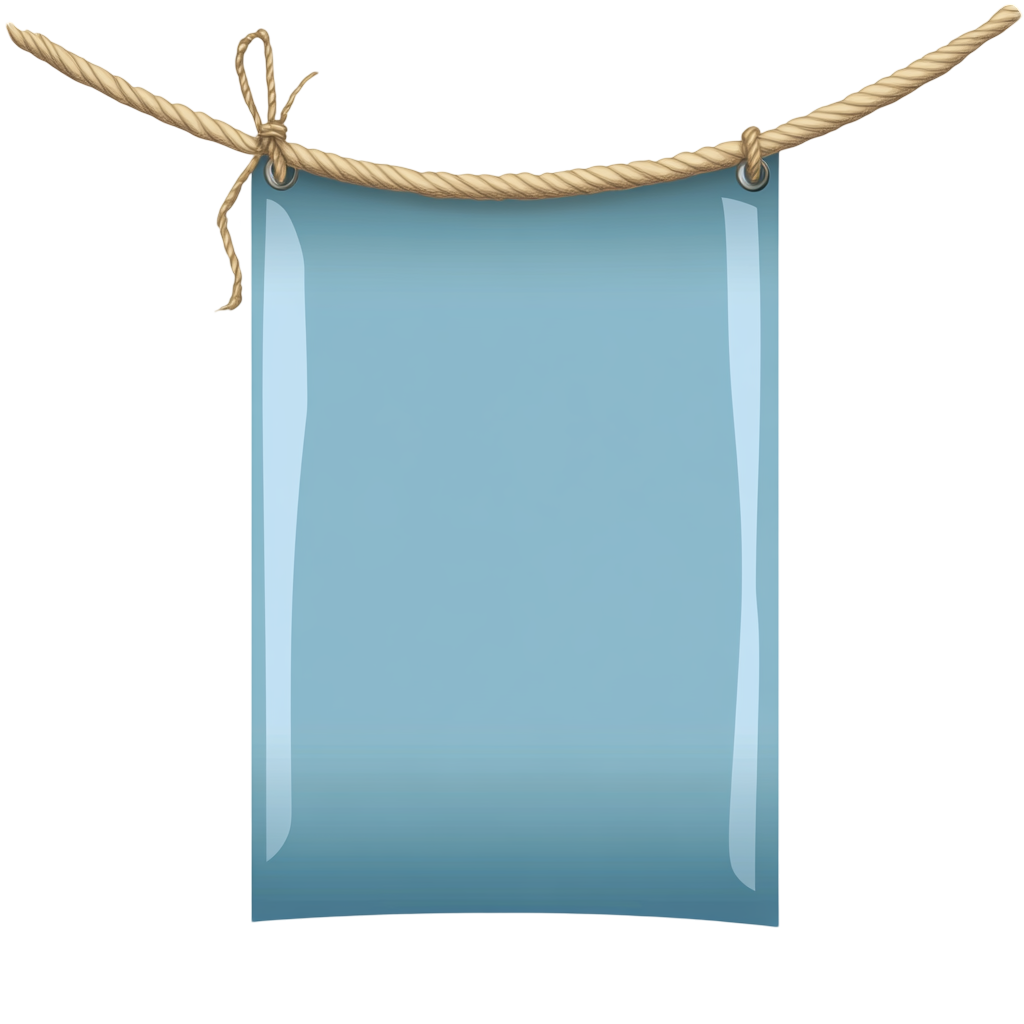 Free: Blank Blue Banner Hanging on a String - PNG Format - nohat.cc