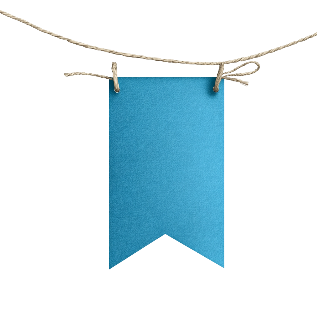 Free: Blank Blue Banner Hanging on a String - PNG Format - nohat.cc