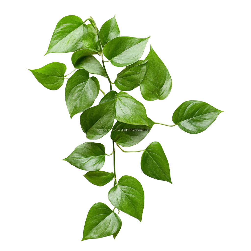 Free: Elegant Pothos Leaves on a Soft White Canvas - nohat.cc