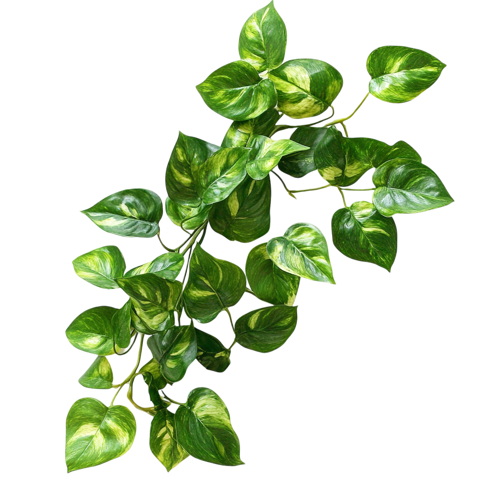 Free: Elegant Pothos Leaves on a Soft White Canvas - nohat.cc