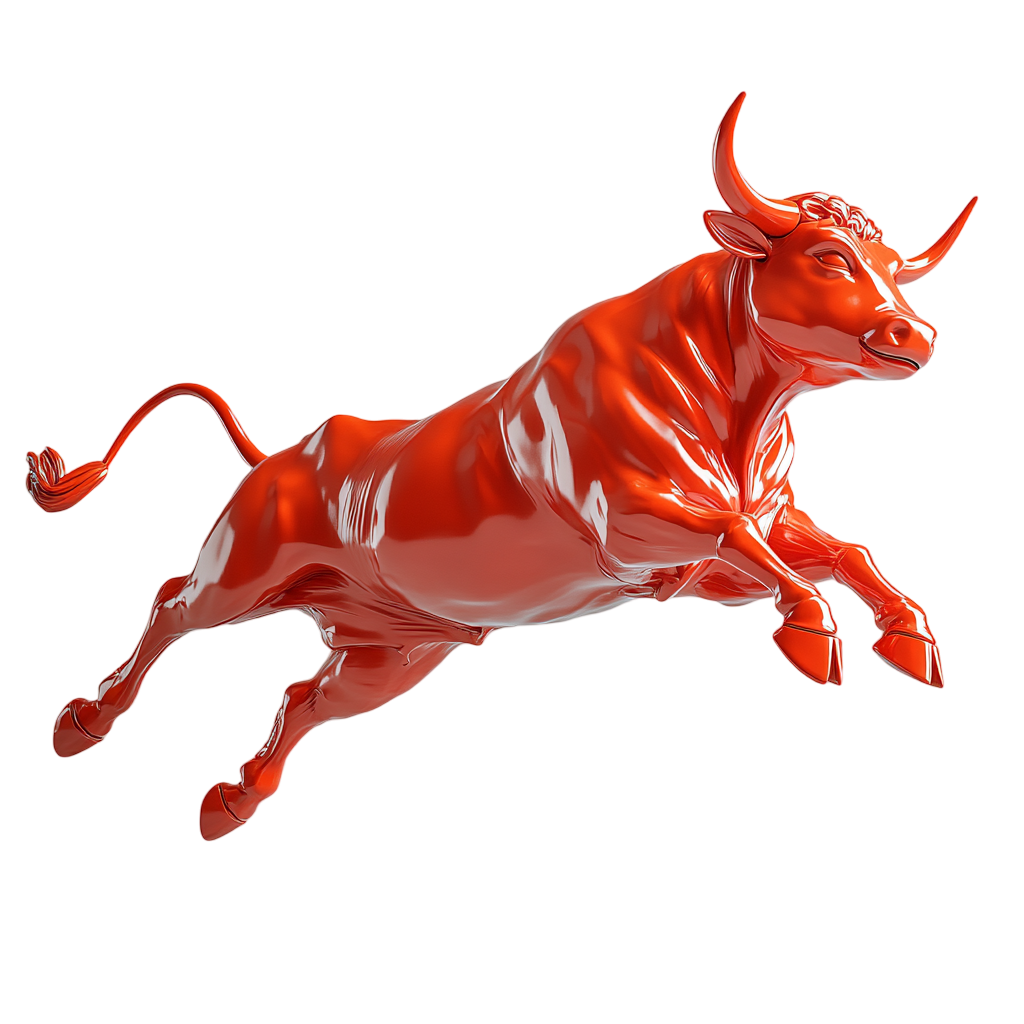 Free: Dynamic Red 3D Bull: A Symbol of Market Prosperity - nohat.cc