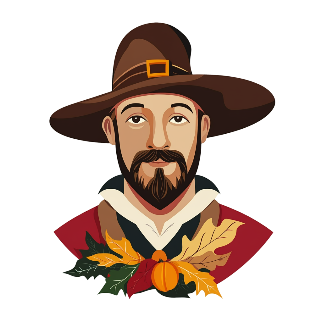 Free: a male thanksgiving pilgrim icon inspired by William Morris ...