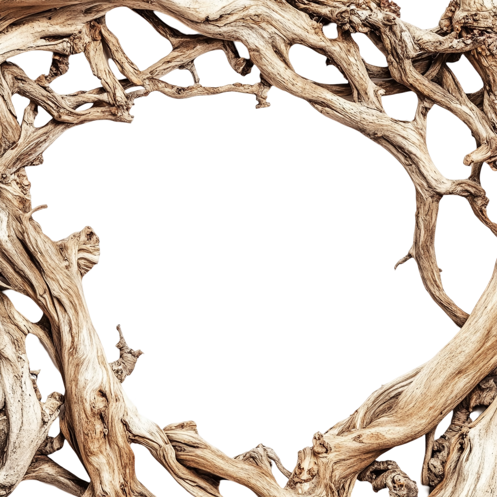 Free: Rustic Wooden Roots Border Frame for Elegant Decor - nohat.cc