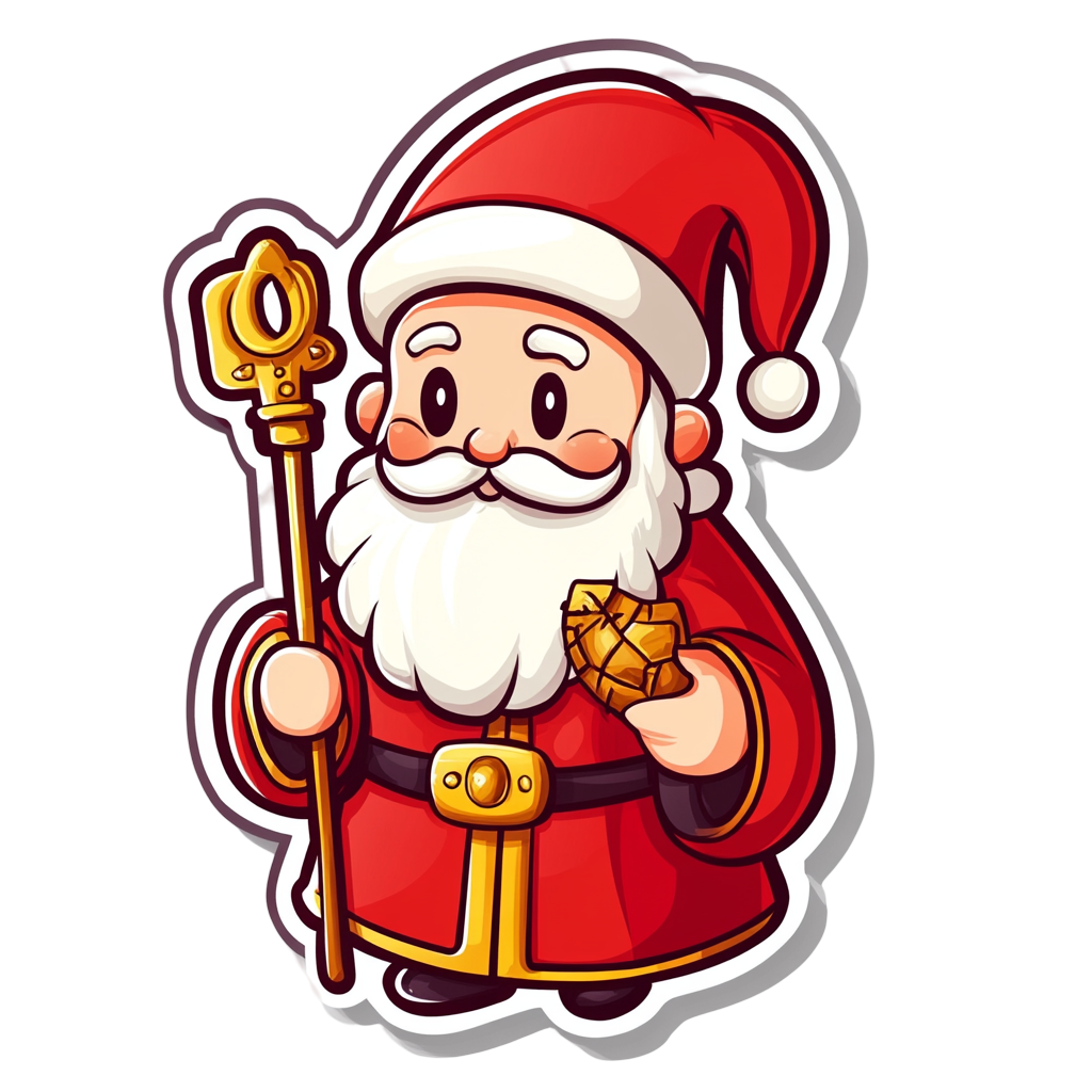 Free: Charming Saint Nicholas: Cute Sticker Design - nohat.cc