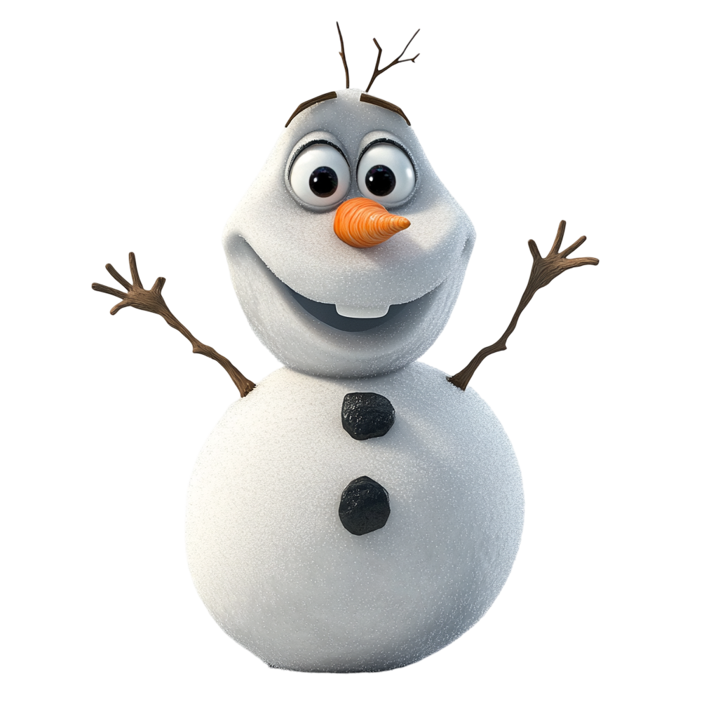Free: Charming Pixar-Style Snowman 3D Render on White - nohat.cc