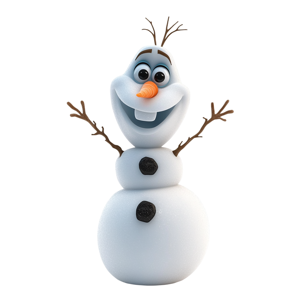 Free: Charming Pixar-Style Snowman 3D Render on White - nohat.cc