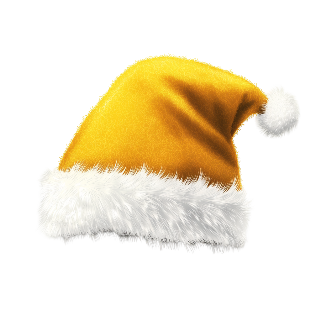 Free: yellow santa hat with white fur on top, simple clipart graph ...