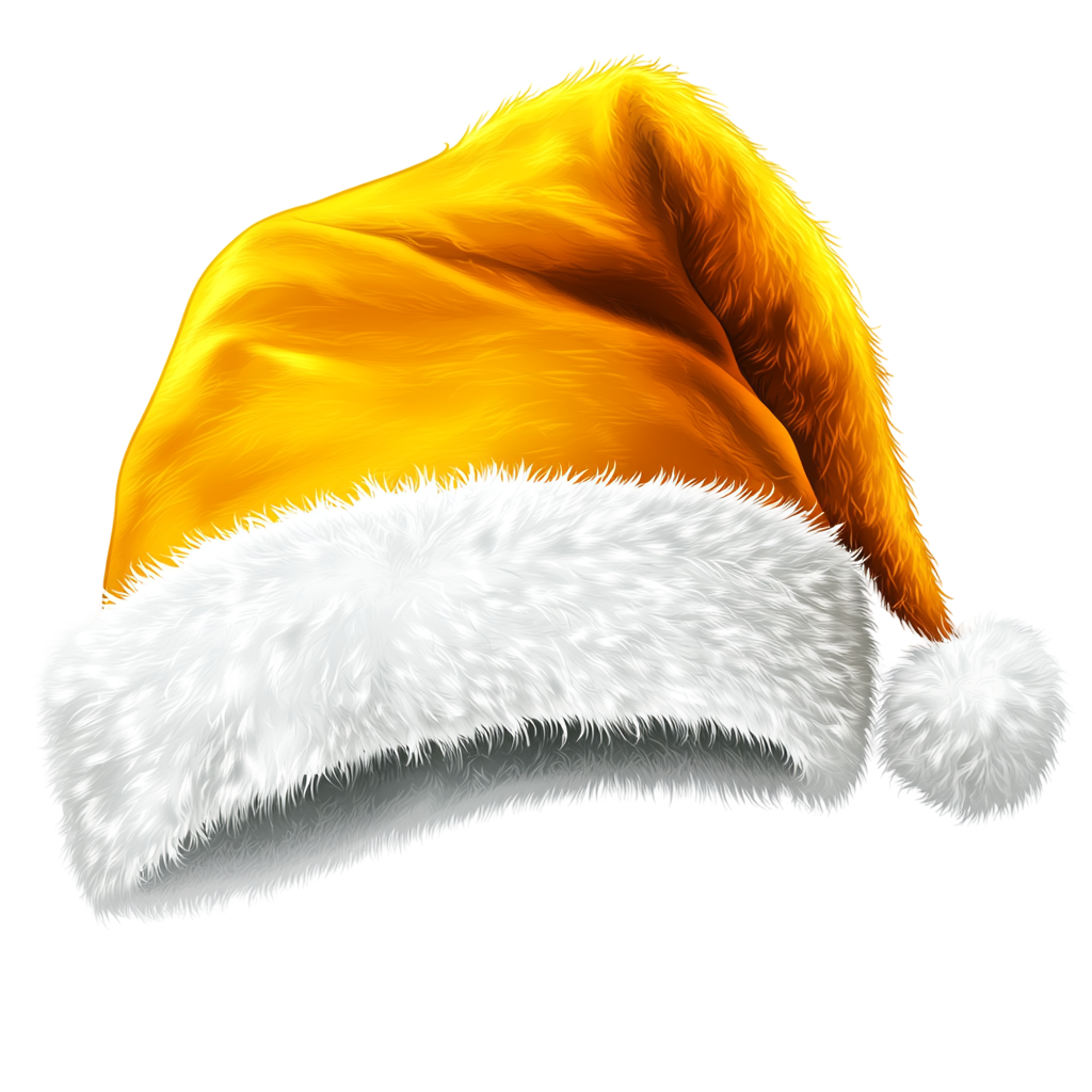 Free: yellow santa hat with white fur on top, simple clipart graph ...