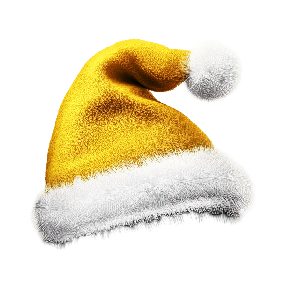 Free: yellow santa hat with white fur on top, simple clipart graph ...
