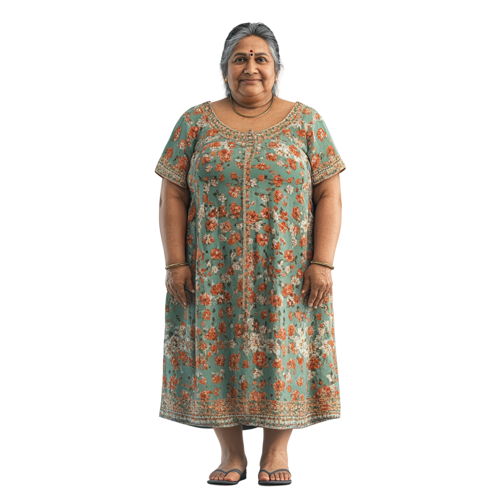 Free: Charming Portrait of a 55-Year-Old Indian Woman - nohat.cc