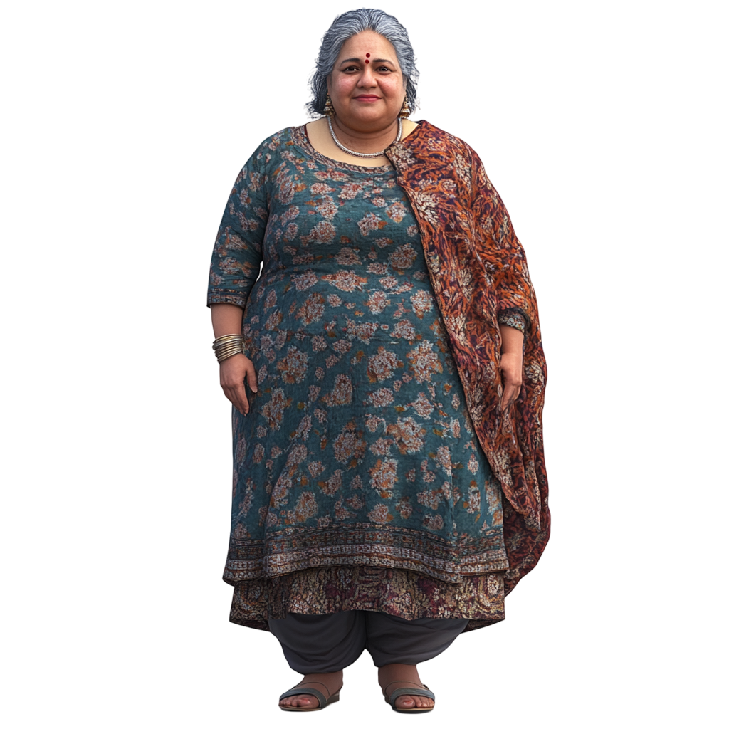 Free: Charming Portrait of a 55-Year-Old Indian Woman - nohat.cc