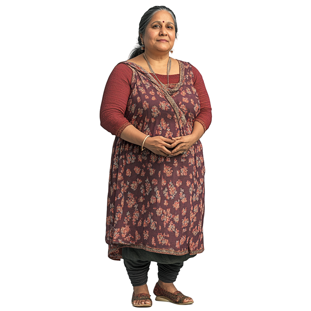 Free: Charming Portrait of a 55-Year-Old Indian Woman - nohat.cc