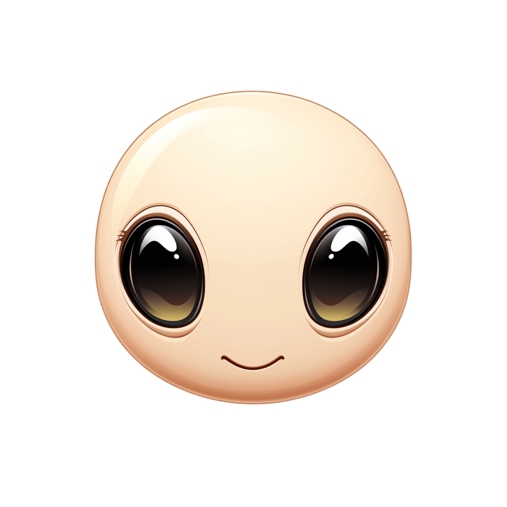 Free: Curious Emoji with Subtle Smile and Wide Eyes - nohat.cc