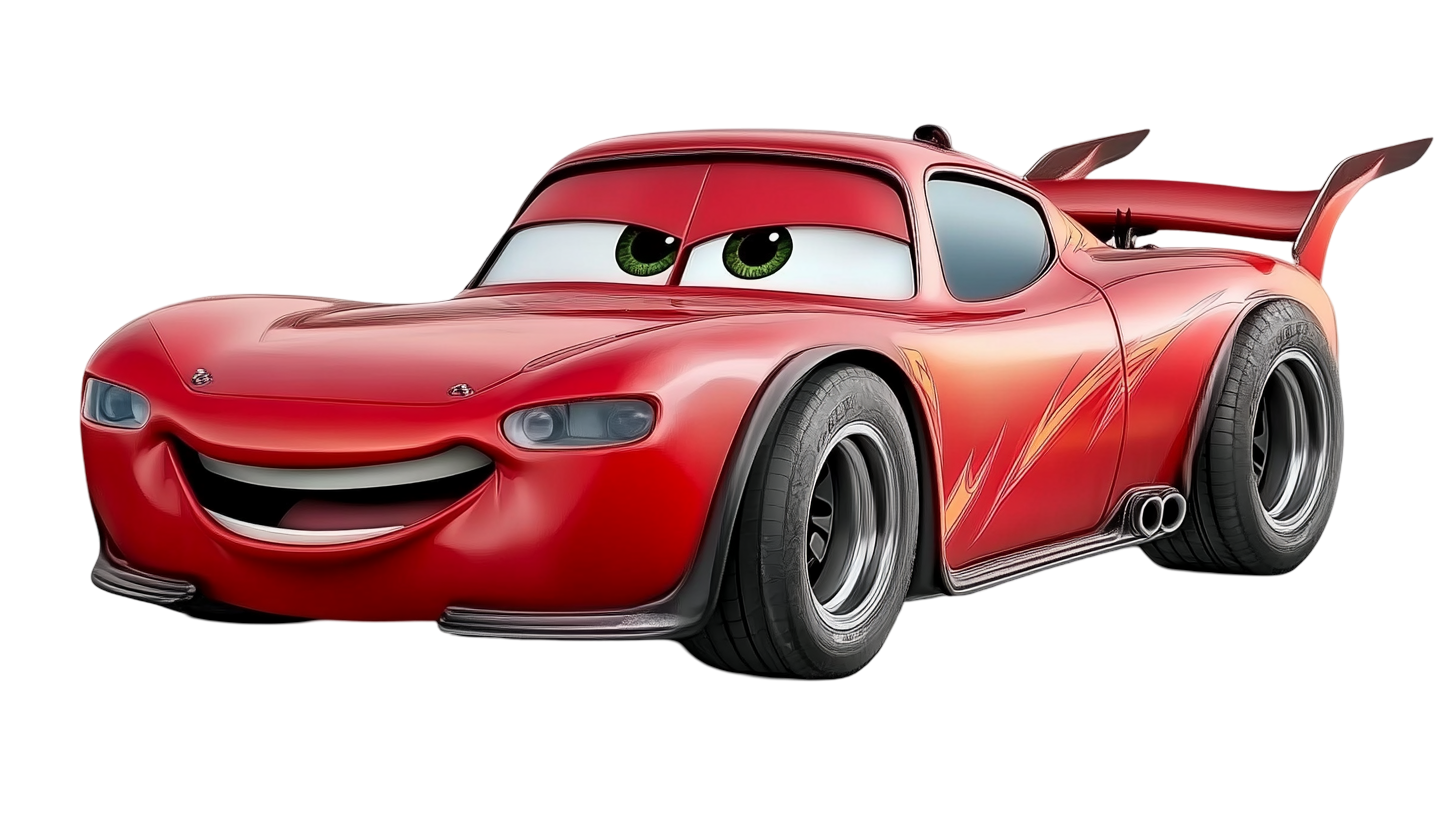 Free: red mcqueen mater pixar cartoon car isolated on white backgr ...
