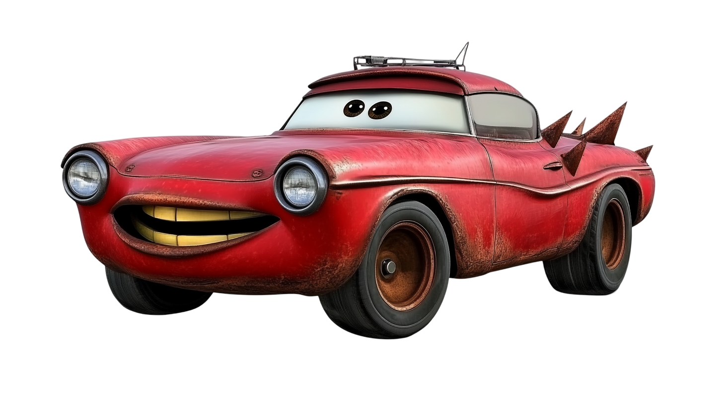 Free: red mcqueen mater pixar cartoon car isolated on white backgr ...