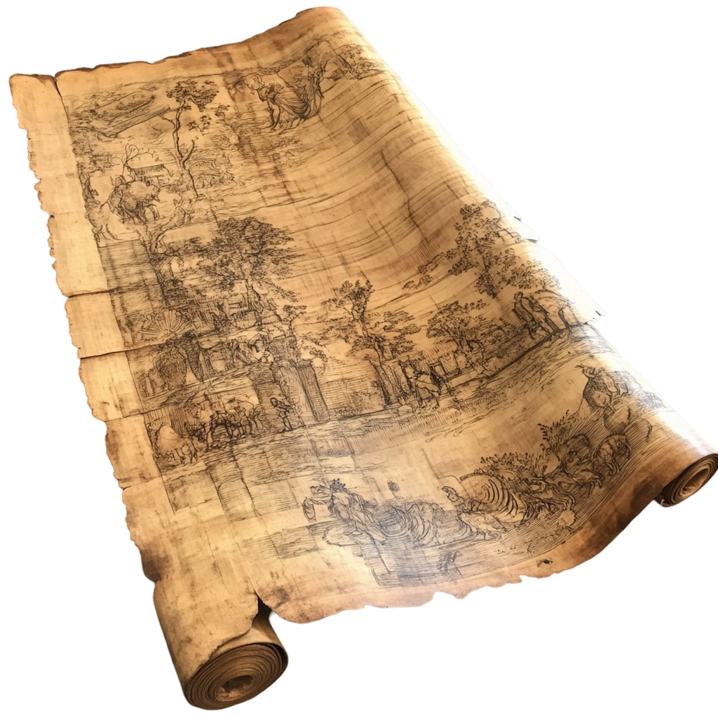 Free: ancient papyrus scroll, renaissance style - nohat.cc