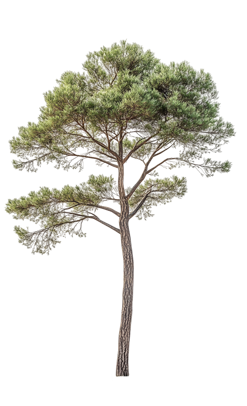 Free: A tall pine tree with no shadow on a white background, photo ...