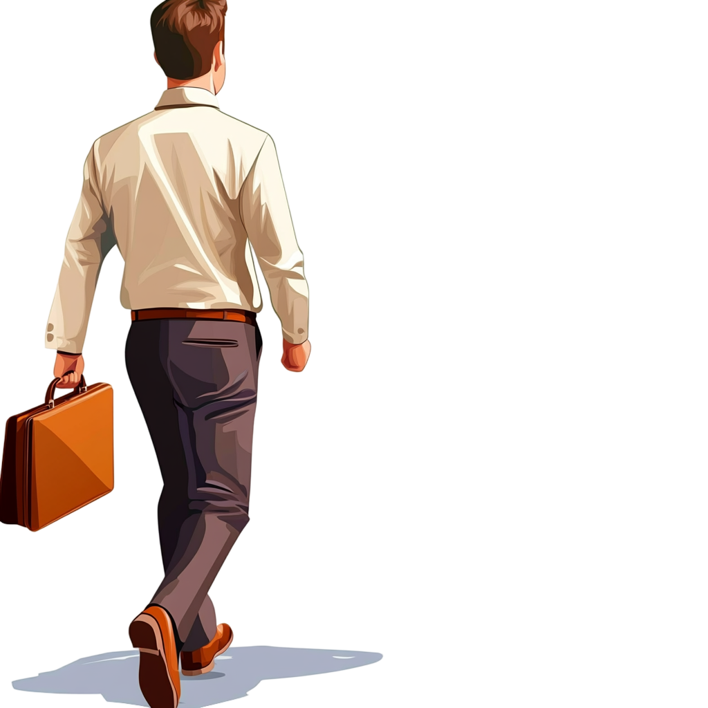 Free: PNG Man in Suit with Briefcase Walking Briskly in Urban Setting ...